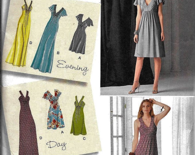 Butterick 6876 Evening Dress and Detachable Collar Sewing Pattern UNCUT ...