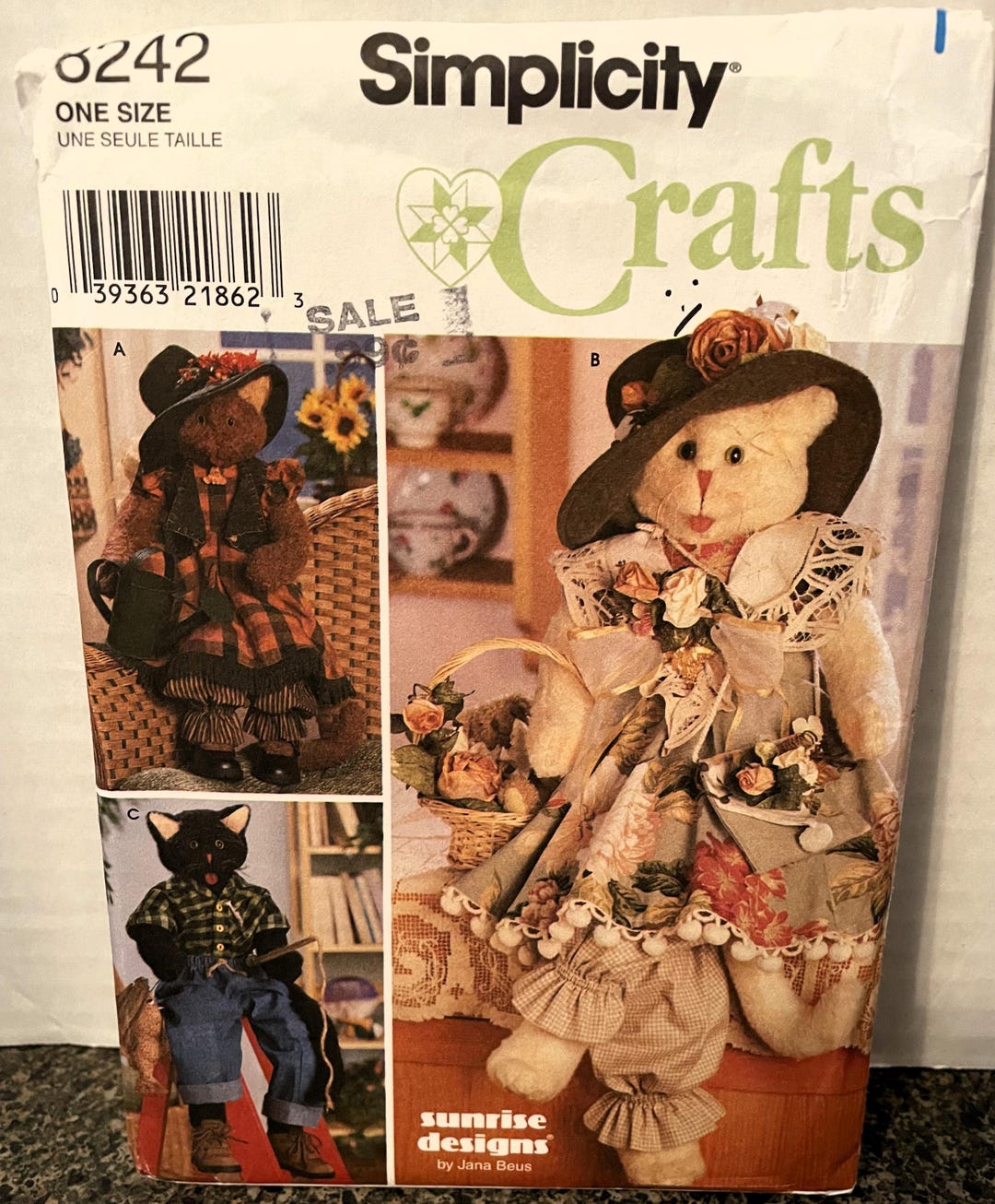 Simplicity 8242 Cat Dolls and Clothes for 30" Sunrise Designs Sewing ...