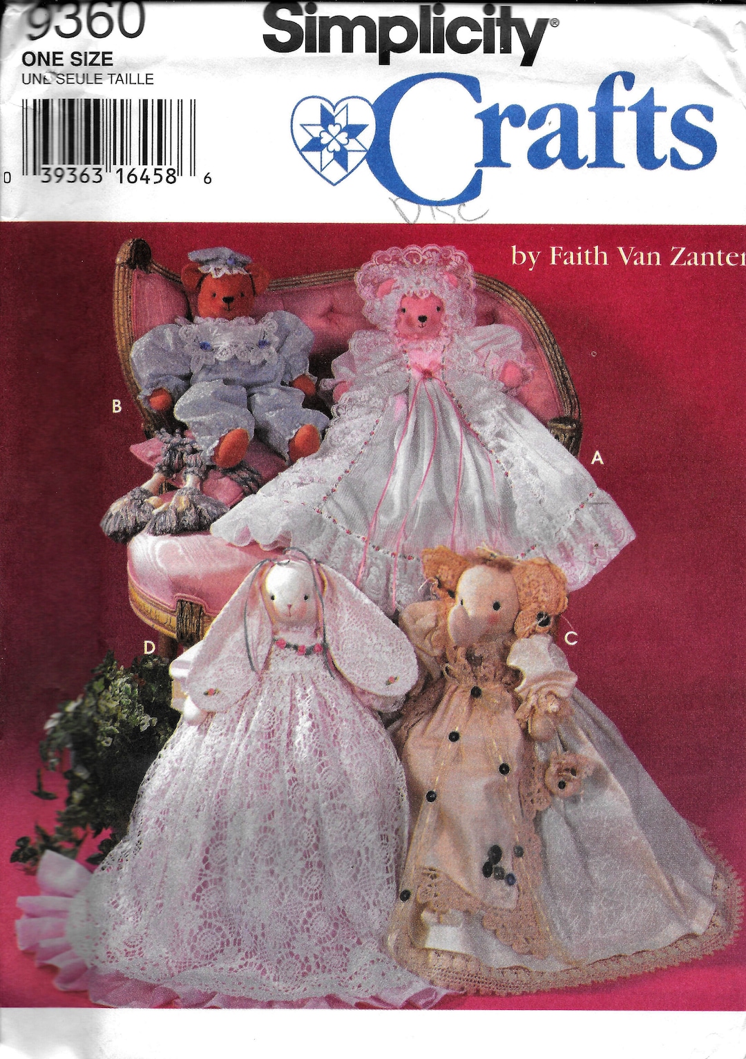 Vintage Simplicity 9360 Faith Van Zanten 18 Stuffed Bear - Etsy