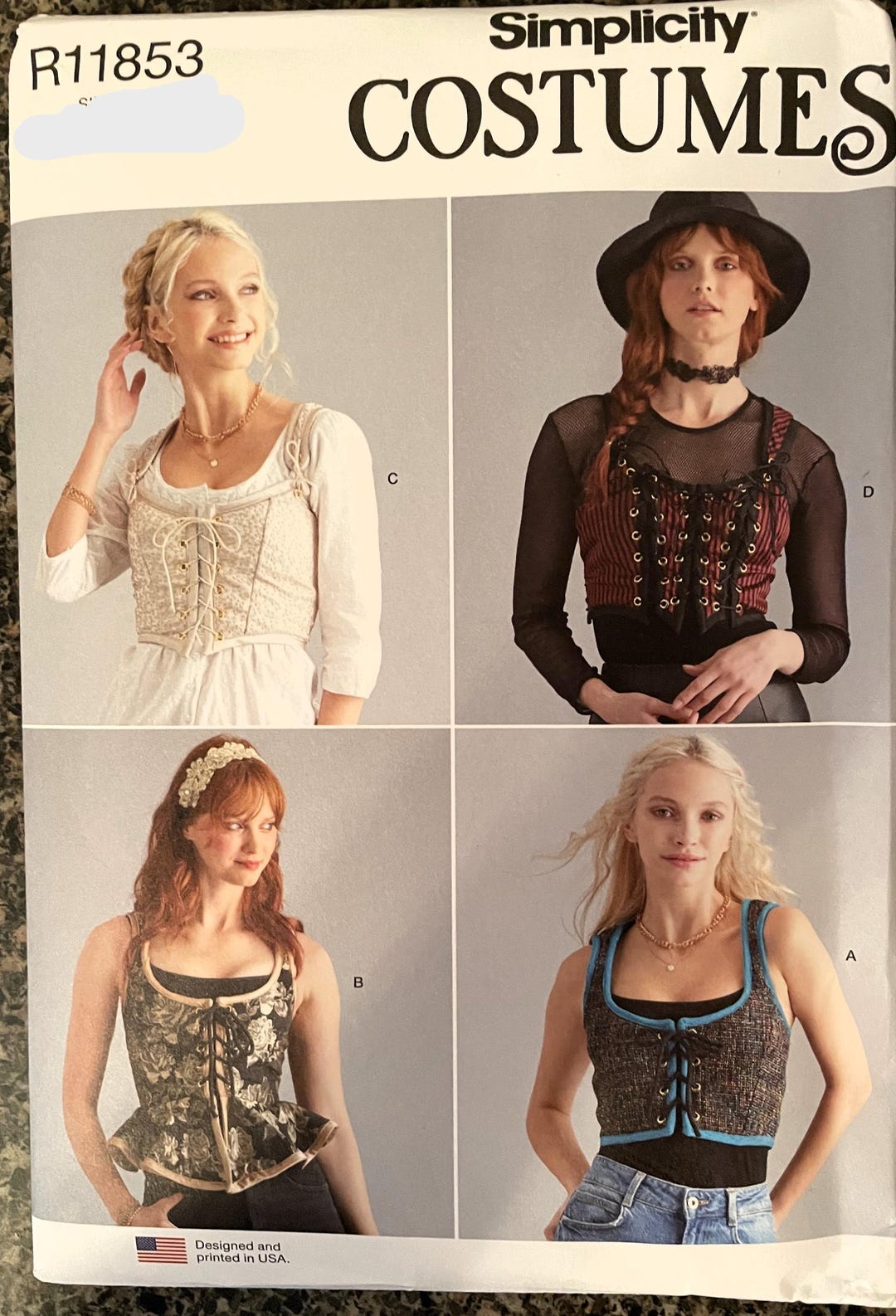 Simplicity R11853 Misses Corsets Costume Sewing Pattern UNCUT Plus Size ...