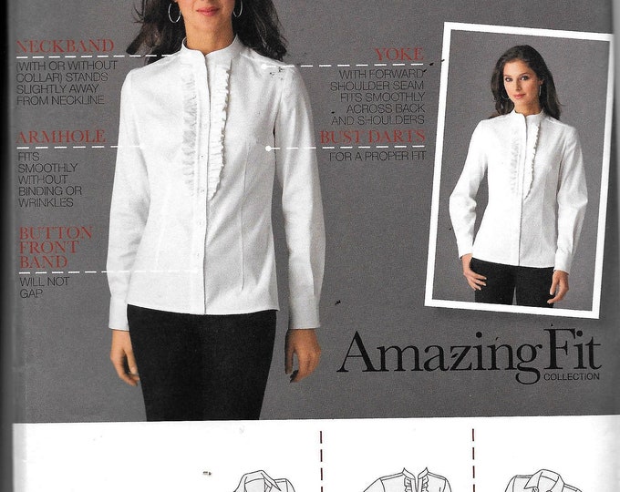 Simplicity 8053 Button-up Shirts/blouses Sewing Pattern UNCUT Size 6, 8 ...
