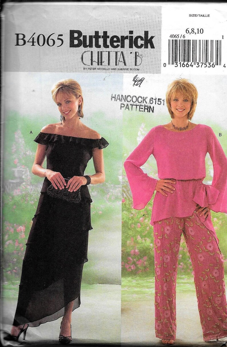 Butterick B4065 Top, Skirt, Pants Chetta B Sewing Pattern 4065 UNCUT ...