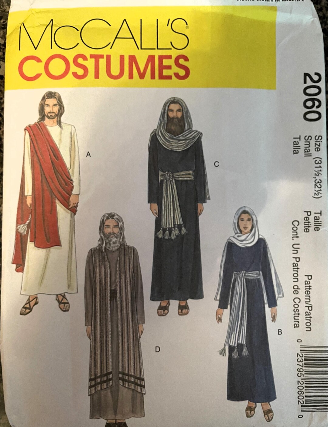 Mccall's 2060 Adult Passion Play Easter Jesus Mary Christmas Nativity ...