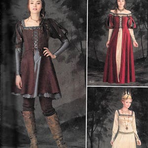 Simplicity 1773 / 0866 Medieval Renaissance Princess Hunting Dresses ...