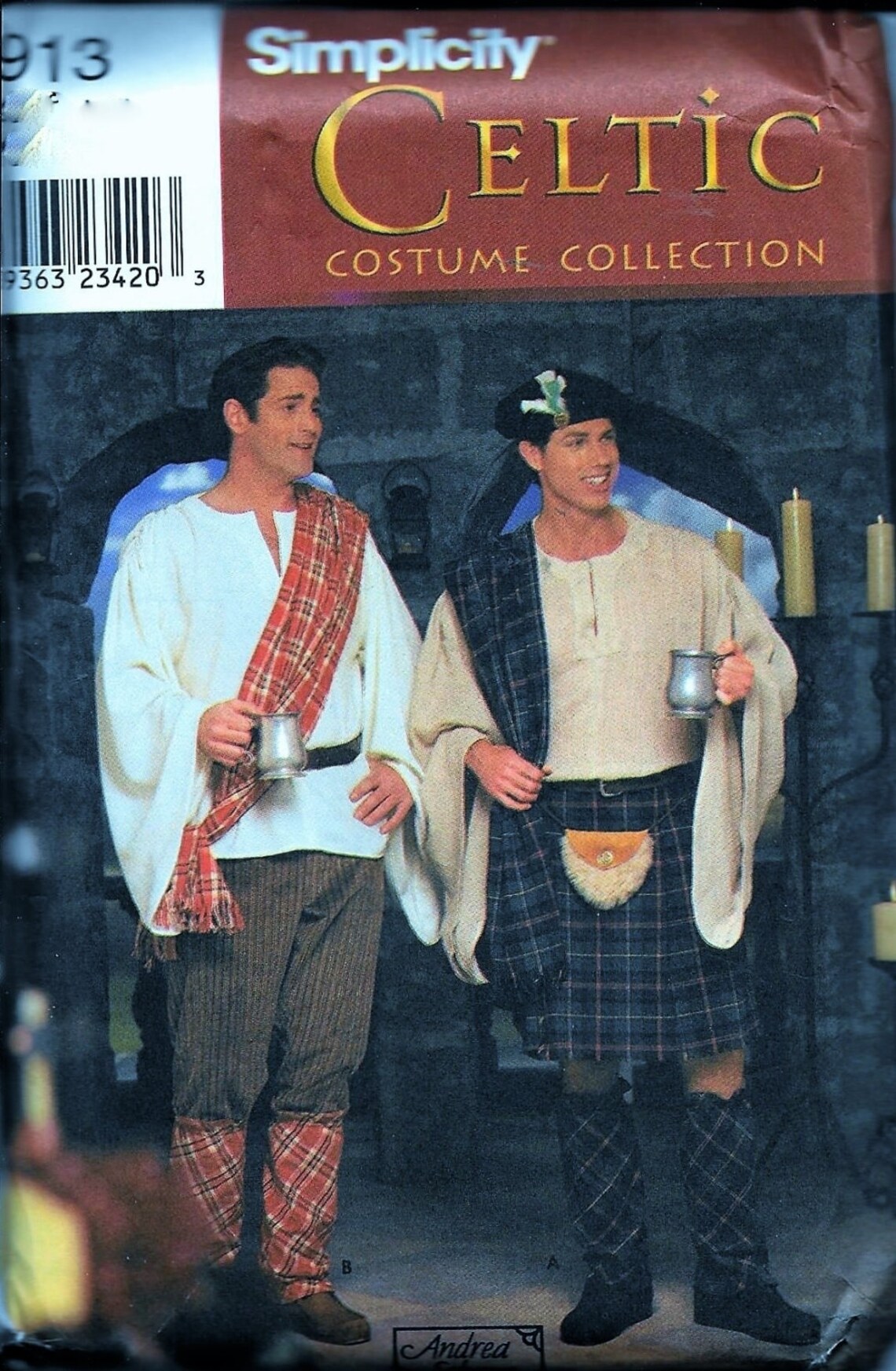Celtic Scottish Irish Kilt Costume Simplicity 8913 Pattern | Etsy