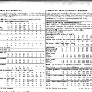 Simplicity 1112 Easy-to-sew Misses Top, Pants or Shorts, Skirt Sewing ...