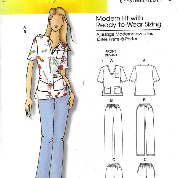 Scrub Top Pattern - Etsy