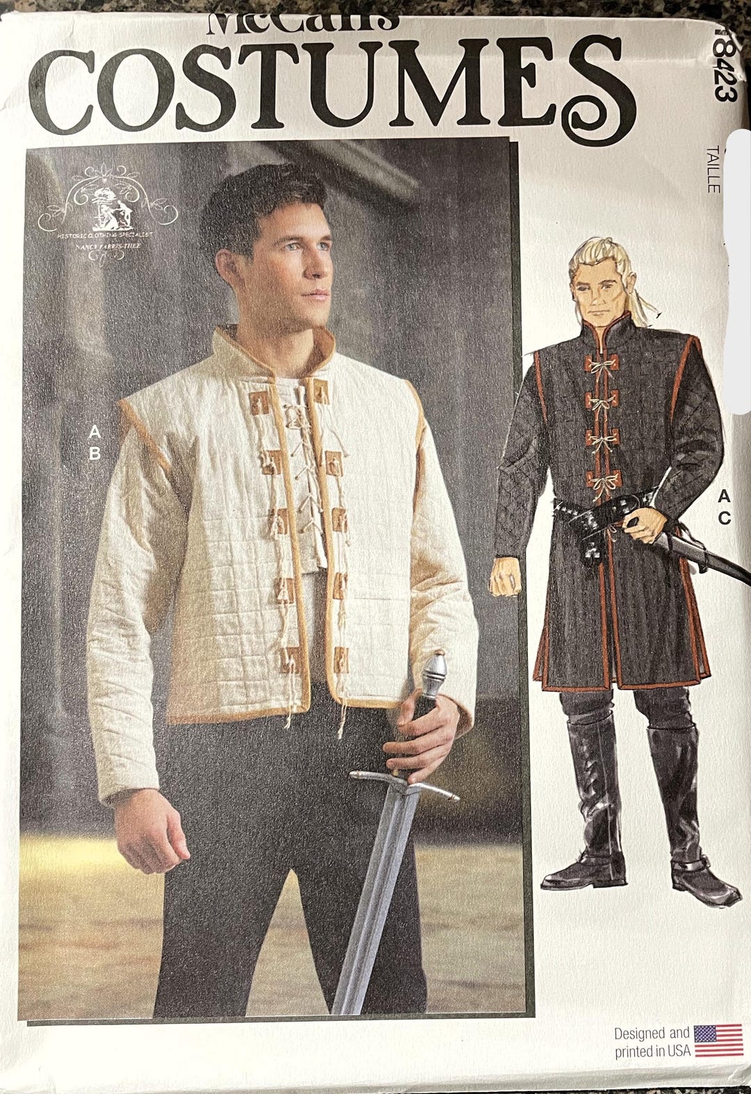 Men's Medieval Costume Sewing Pattern: Plus Size (44-52) UNCUT - Etsy
