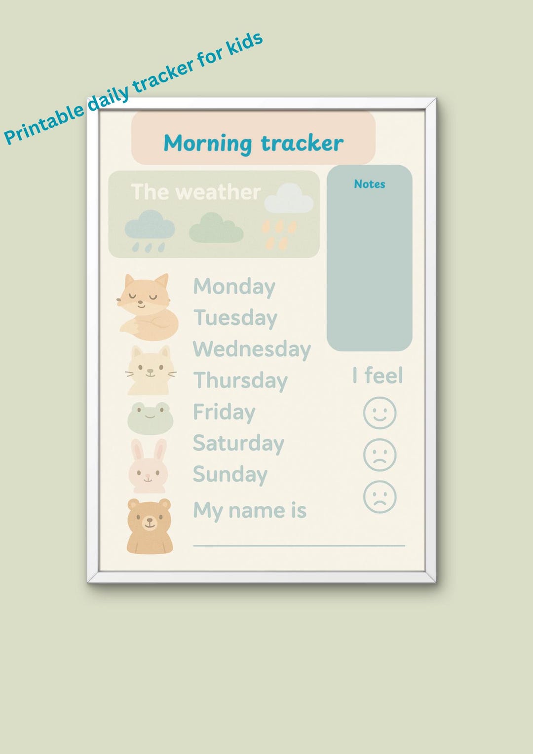 Pastel Morning Binder Printable for Kids | Daily Routine Chart ...