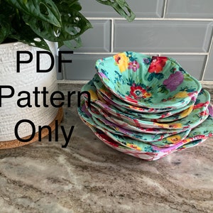 Blooming Bowl Cozy Sewing Pattern: Reversible Flower Petal Design (PDF ...