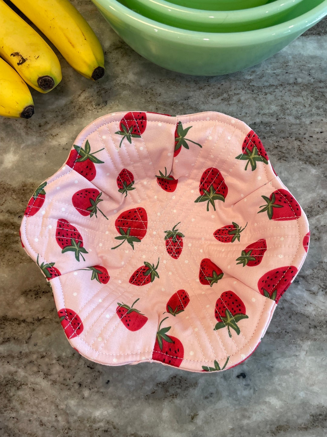 Set of 2 Microwave Bowl Cozy Set, Bowl Cozy Cozies, Fabric Bowl Cozy ...