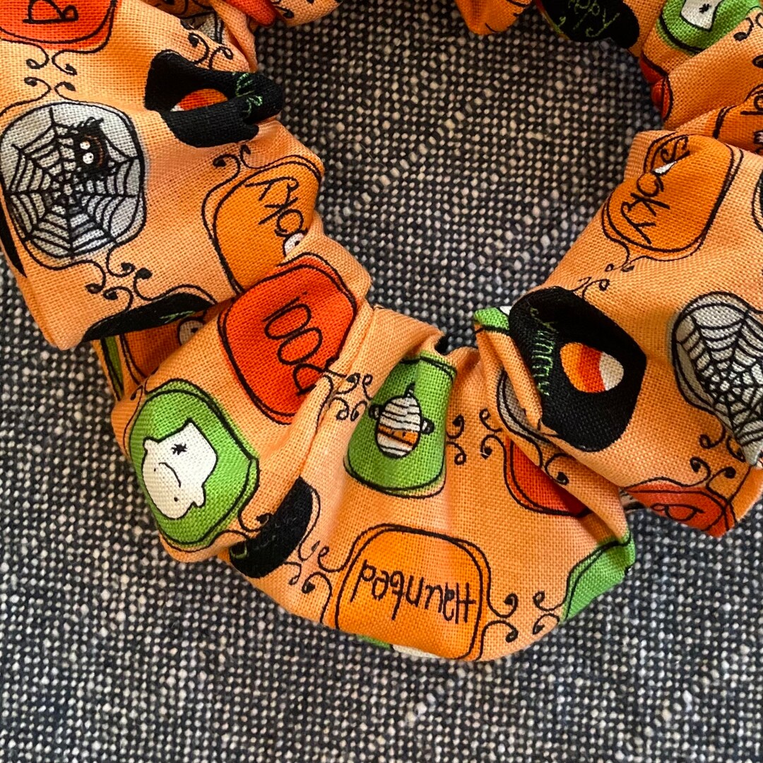 Halloween Hair Scrunchie, Cute Halloween Scrunchie, Hair Scrunchie ...