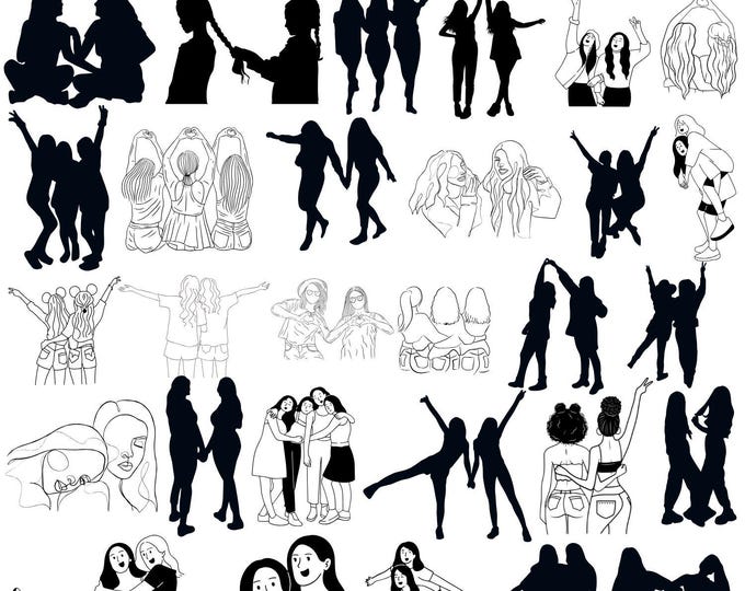 Friends Svg Bundle, Bff Svg, Best Friend Svg, Besties Svg ...