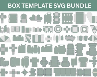 Box Template SVG Bundle: DIY Paper Craft Gift Boxes, Favor Gift ...
