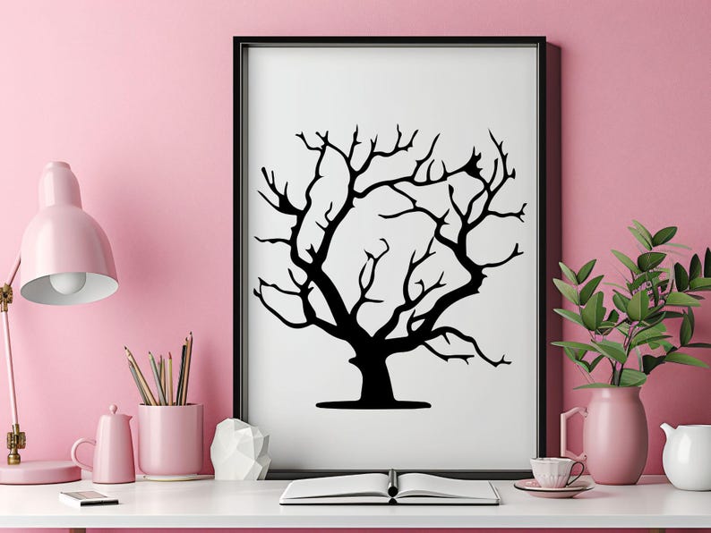 Bare Tree SVG Bundle,cut Files for Circut,leafless Silhouette Clipart ...