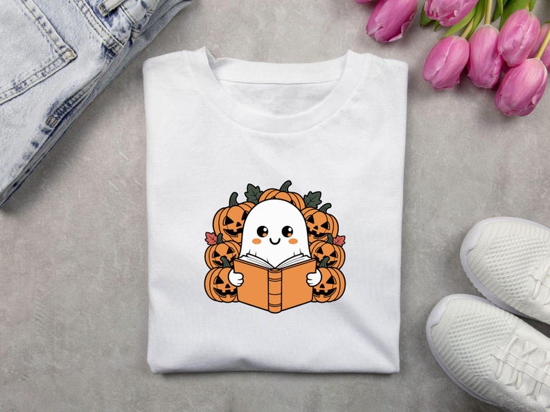 Cute Ghost Halloween SVG Bundle, Pumpkin Latte, Spooky AI PNG - Etsy