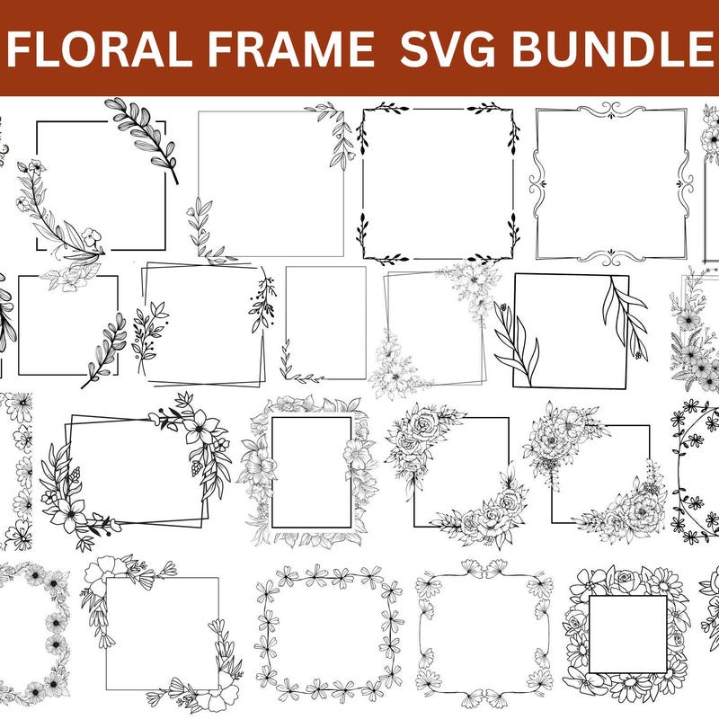 Rectangle Frame Svg - Etsy
