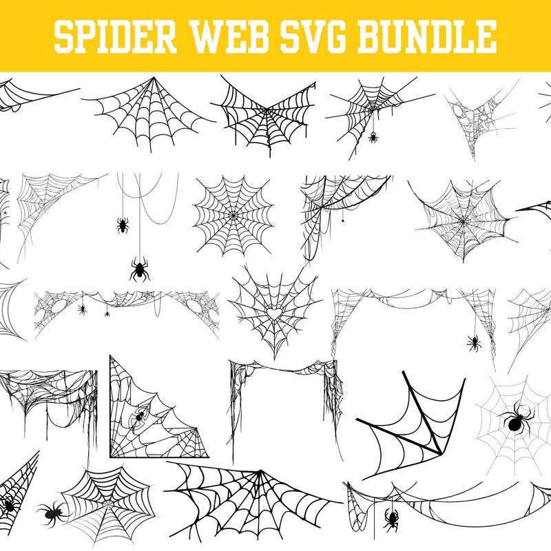 Spider Web Svg - Etsy