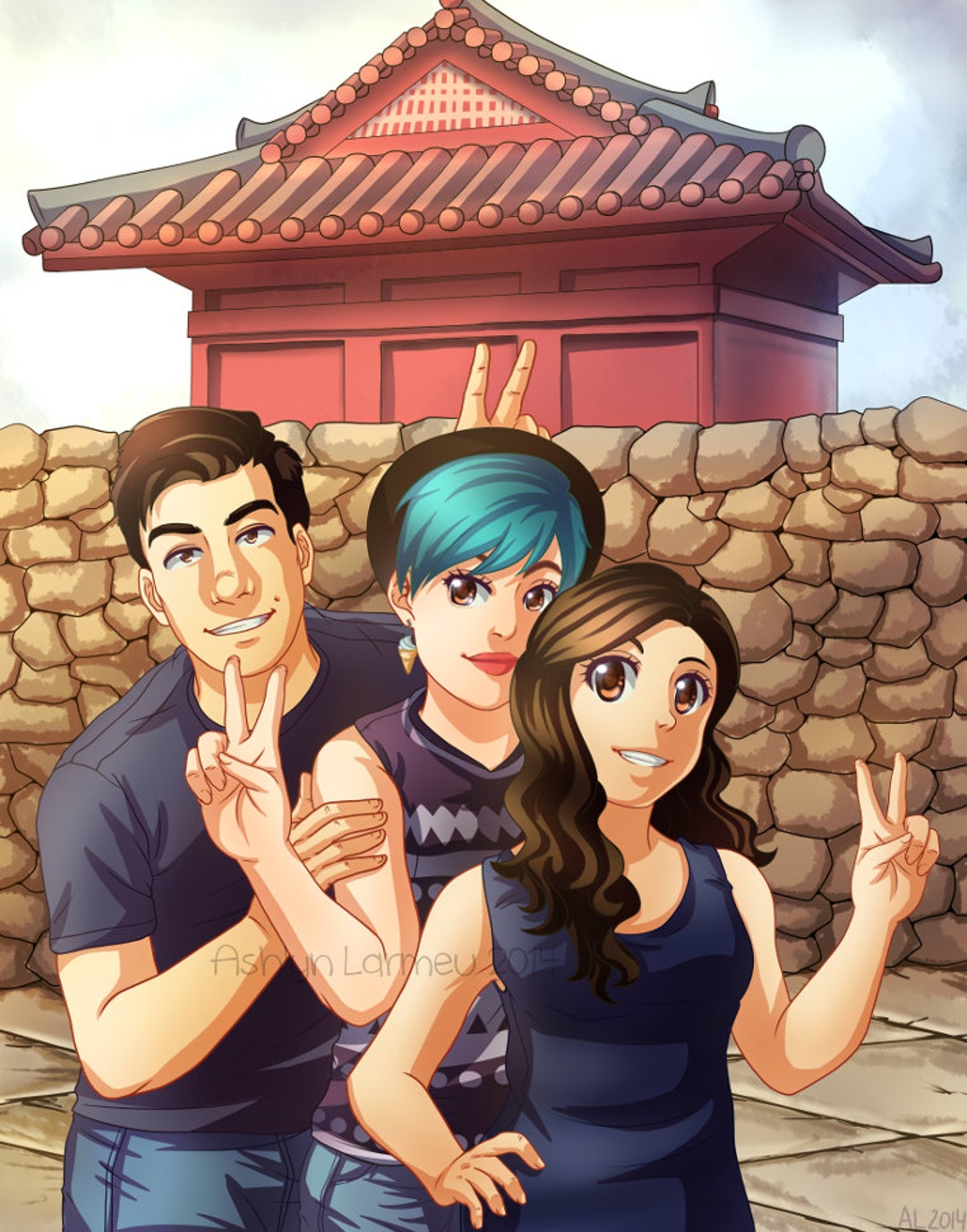 CUSTOM Anime Art Commission Customized Anime Portrait Manga Caricature ...