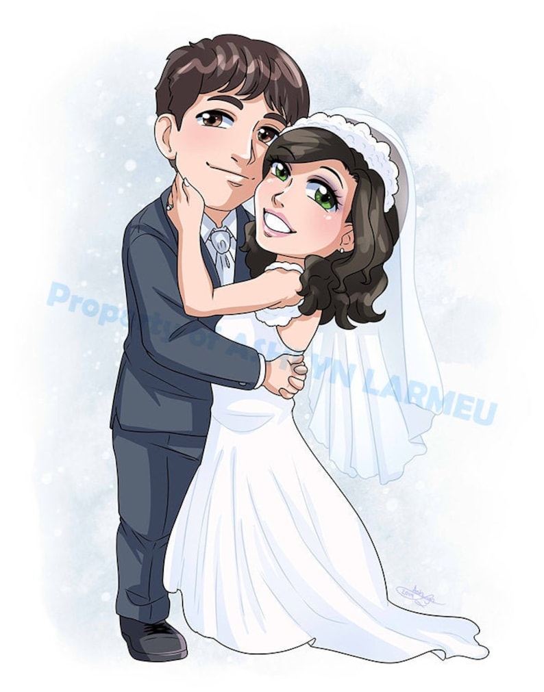 CUSTOM CHIBI COMMISSION Chibi Couple Caricature Anime - Etsy