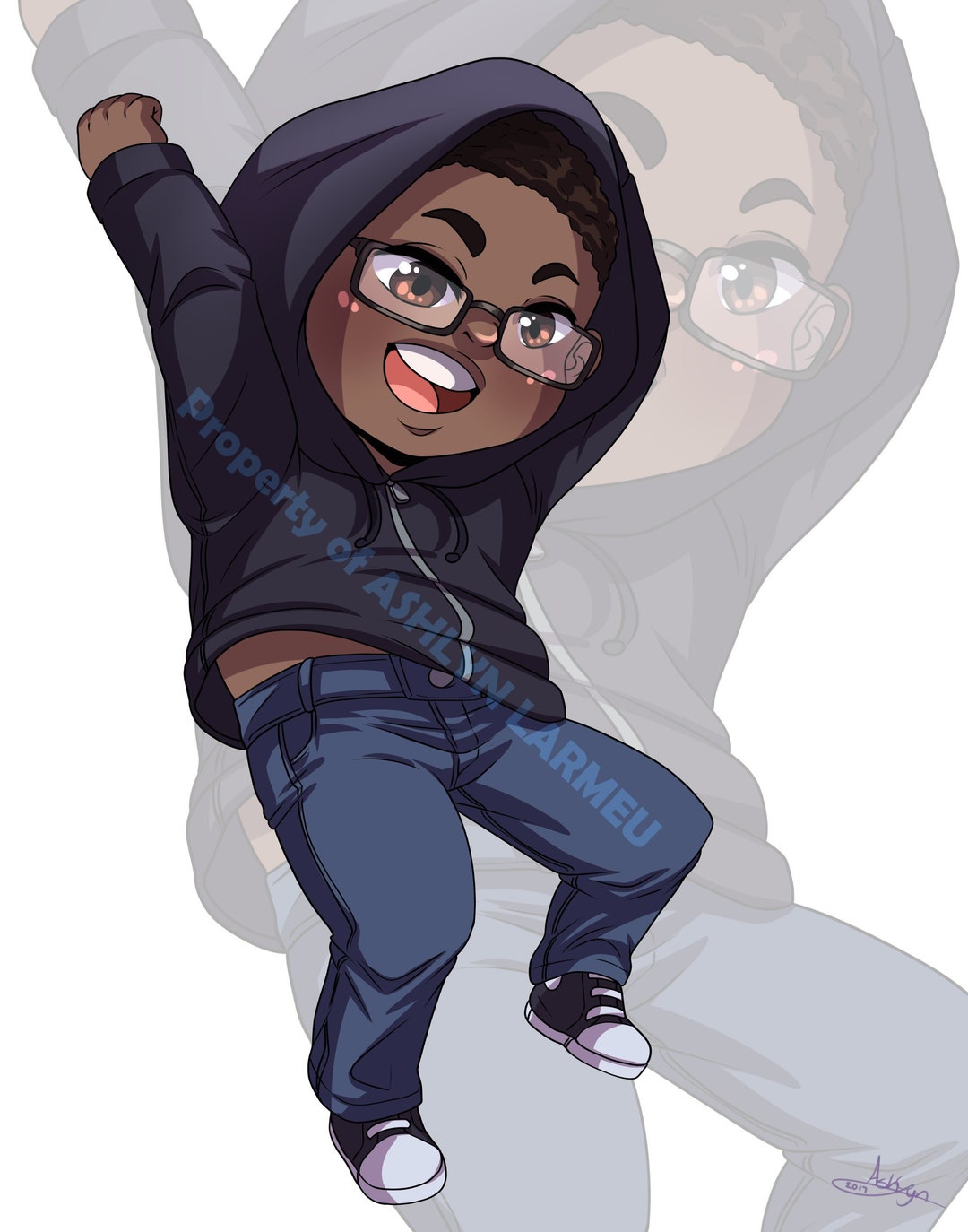 CUSTOM Detailed Chibi Portrait Customized Anime Art Portrait Manga ...