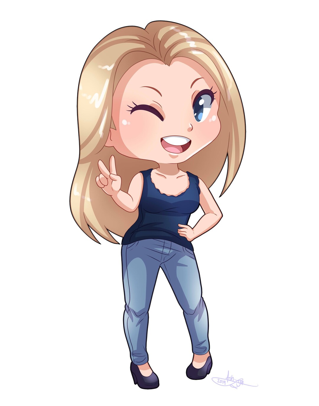 CUSTOM Chibi Commission, Wedding, Anniversary, Birthday Gift ...