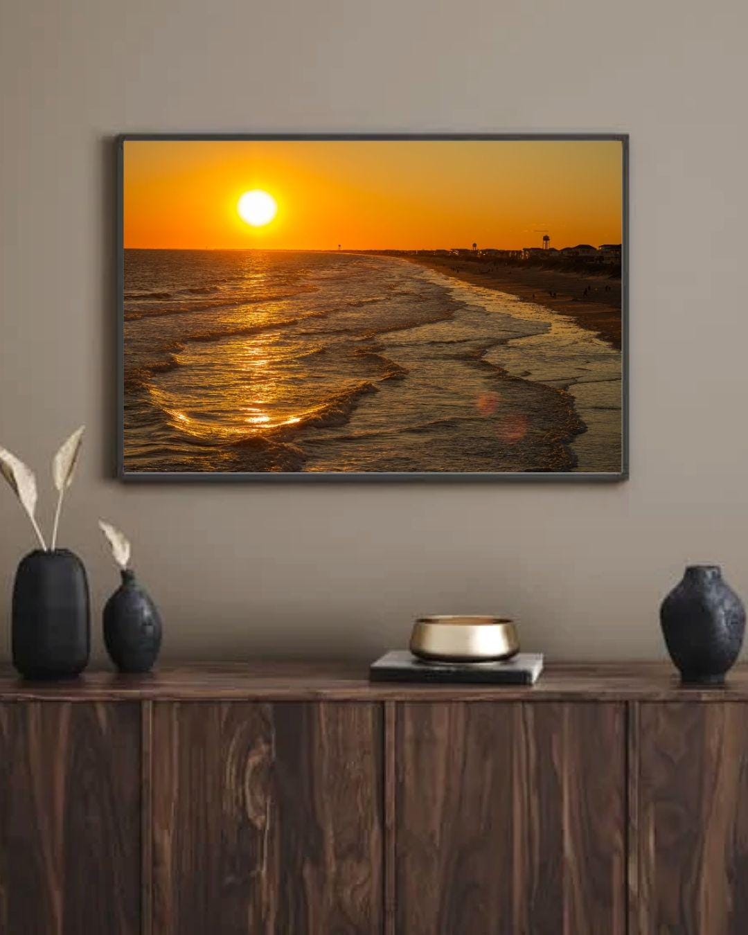 Dramatic Beach Sunset Print | Oak Island, NC | Instant Digital Download ...