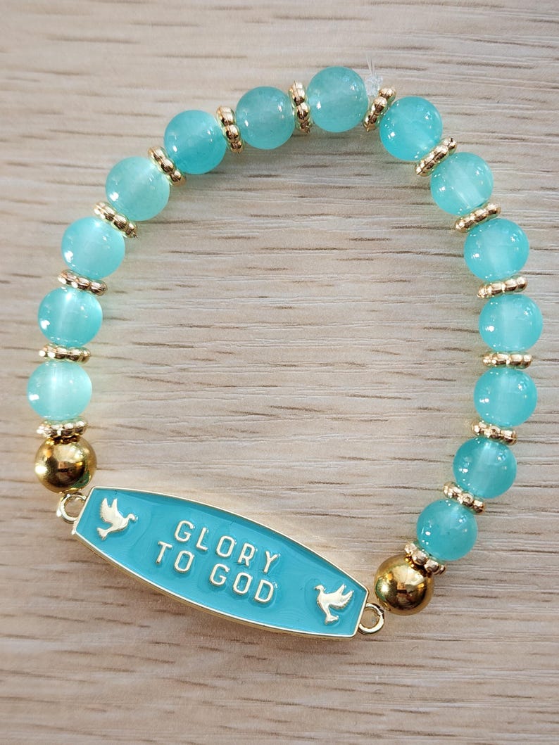 Faith-filled Beaded Bracelets – Jesus Saves | Prayer Warrior | Glory to ...