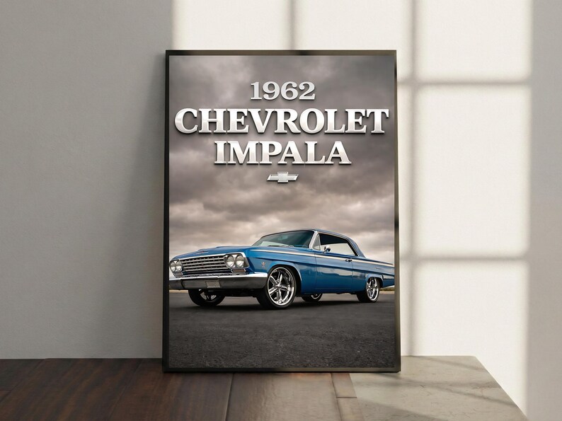 1962 Chevrolet Impala Poster Print | Classic Lowrider Wall Art | Chevy ...