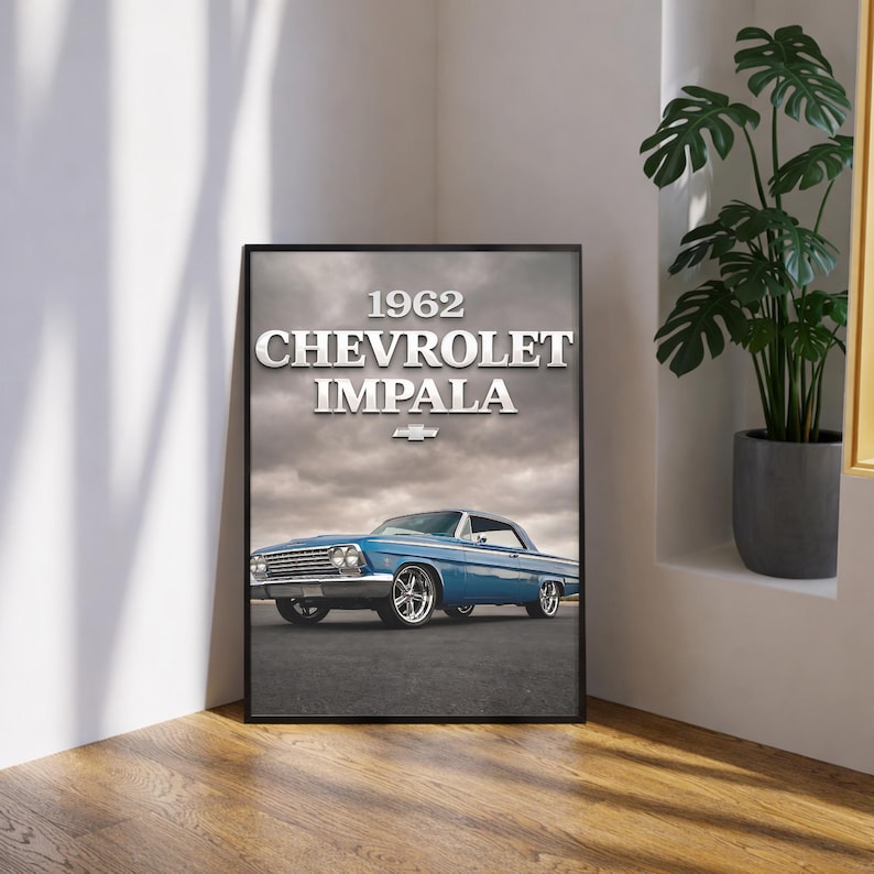 1962 Chevrolet Impala Poster Print | Classic Lowrider Wall Art | Chevy ...