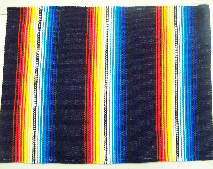 4 Serape/sarape Placemats Dark Blue, Multicolored - Etsy