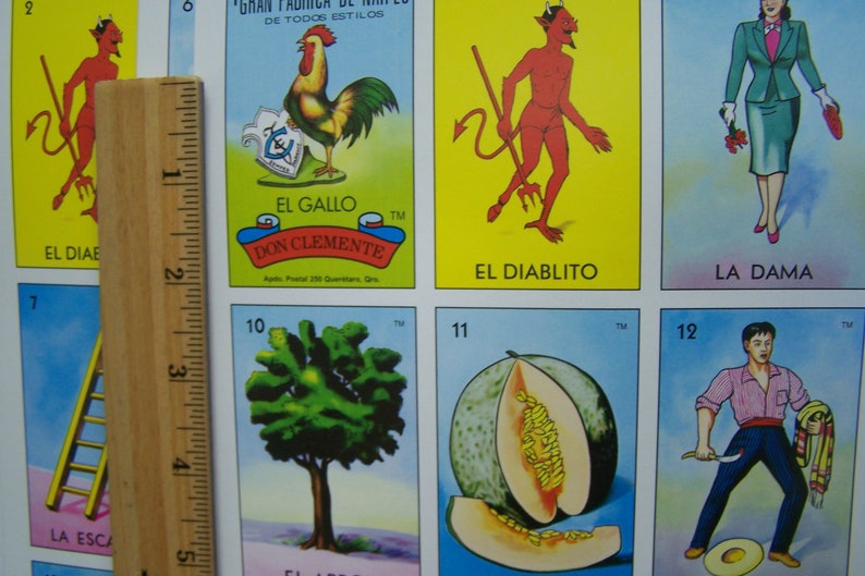 NO DECK JUMBO 10-board Traditional Original Mexican Loteria Bingo Game ...