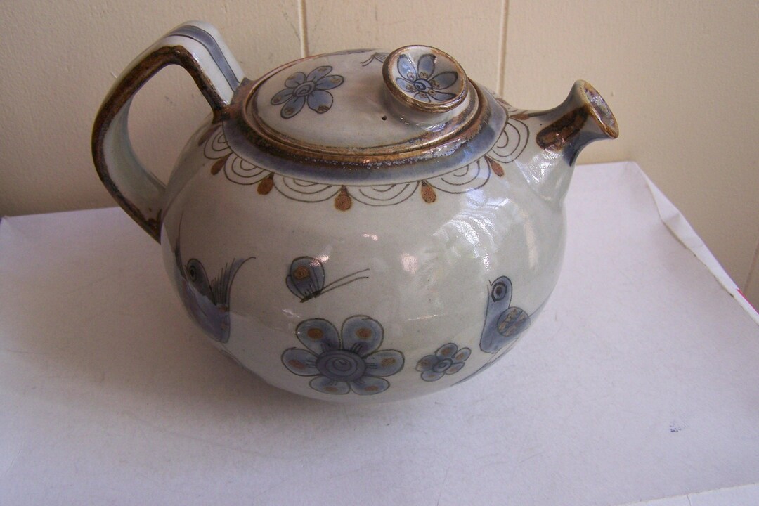 1980s Ken Edwards El Palomar Tonala Teapot With Birds & Flowers ...