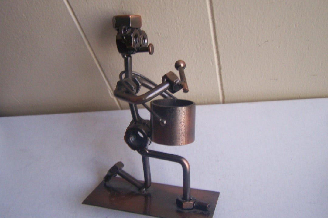 Mexican Steampunk Metal Sculpture - Drummer Boy - Mexico - Etsy