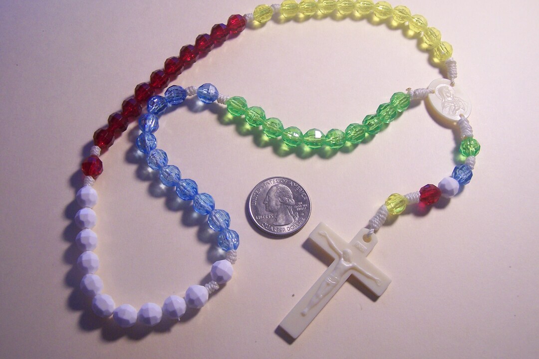 Handmade Multicolored Plastic Rosary #1 - Gay Pride, LGBTQ+ Interest ...