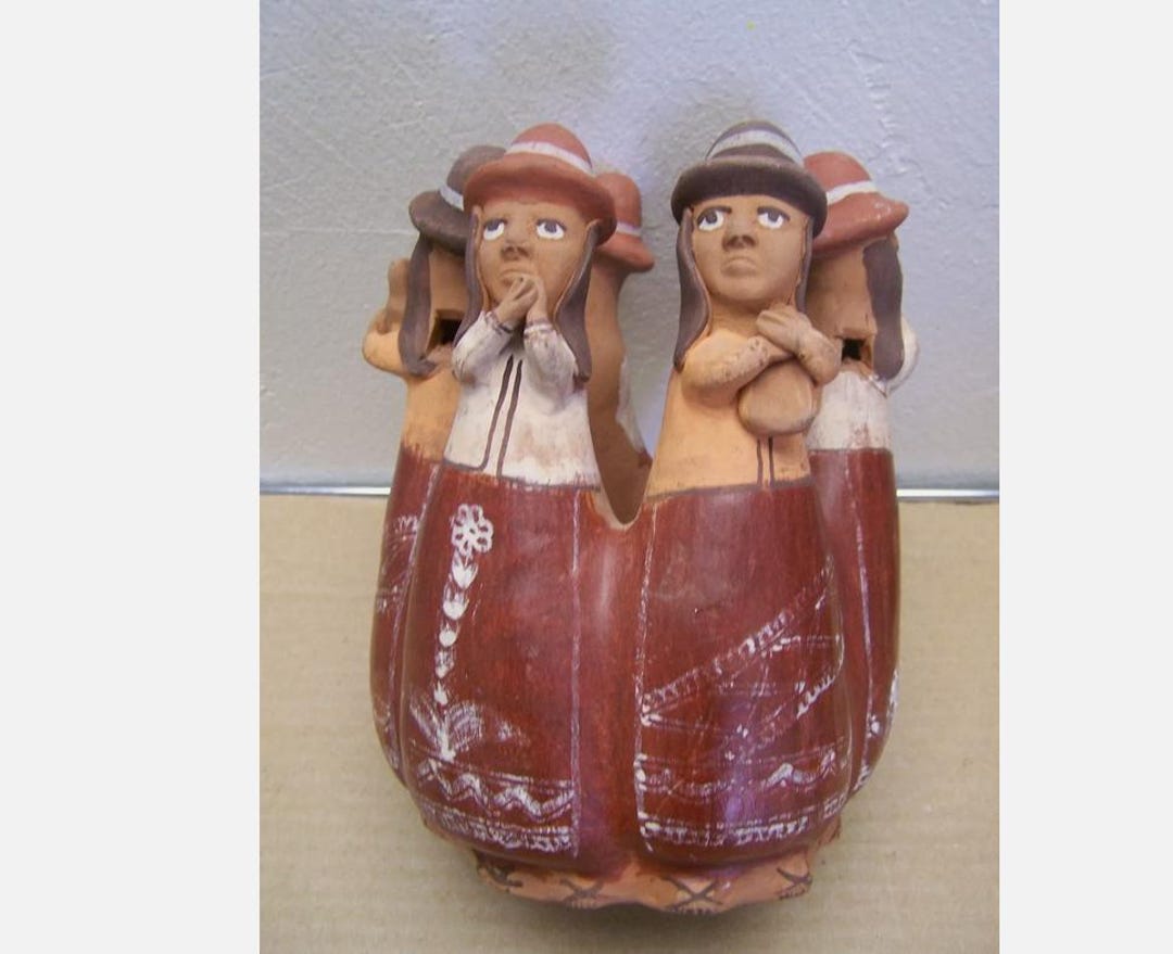 6.5" Tall Clay Peruvian Circle of Gossiping Village Women - Peru - Etsy