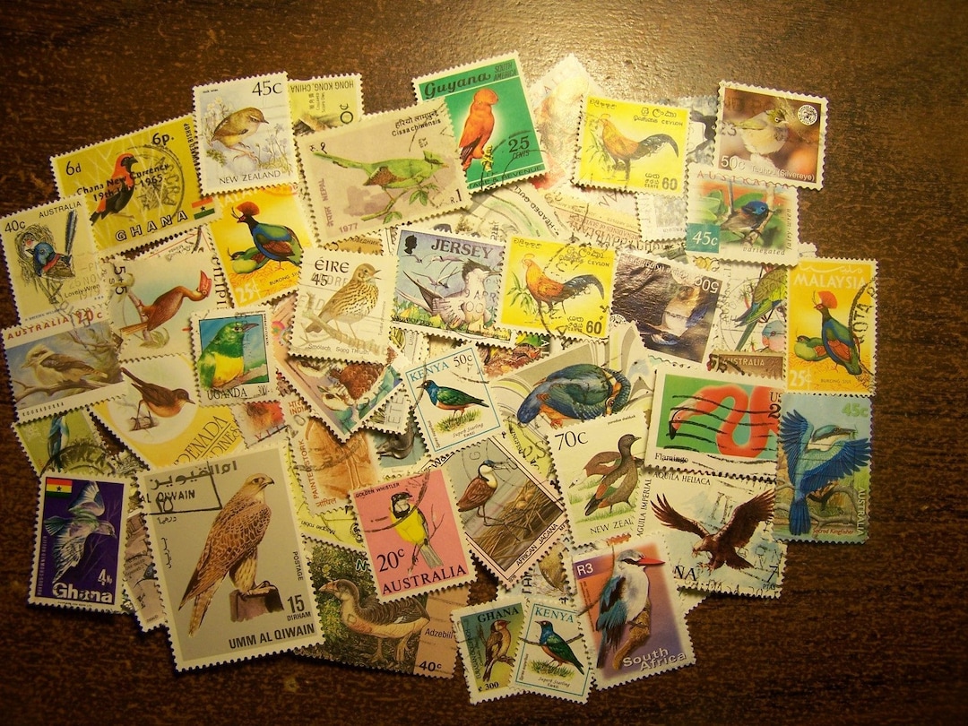 Bird Stamps - Lot of 100 Postage Stamps Featuring Birds - Worldwide ...