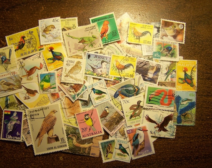 Bird Stamps - Lot of 100 Postage Stamps Featuring Birds - Worldwide ...
