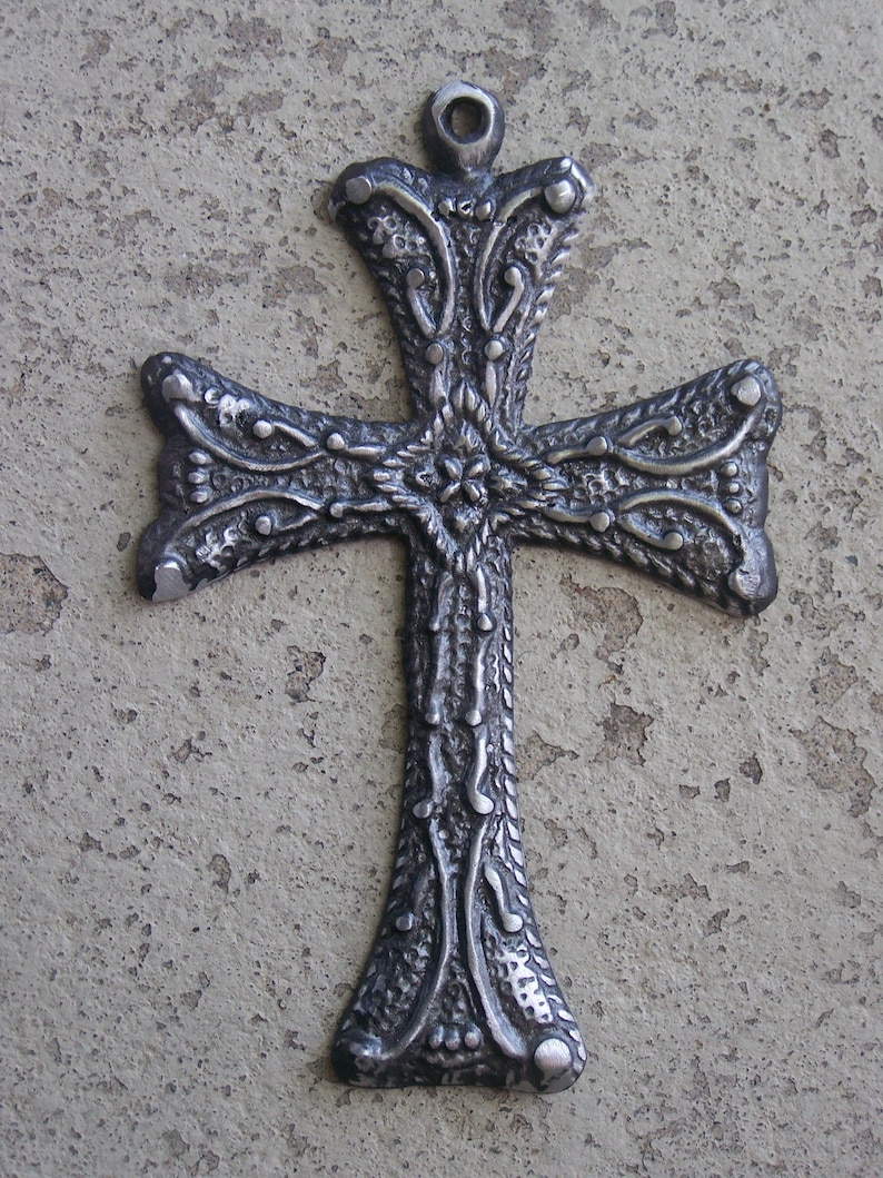 Detailed Pewter Gothic Cross - Etsy