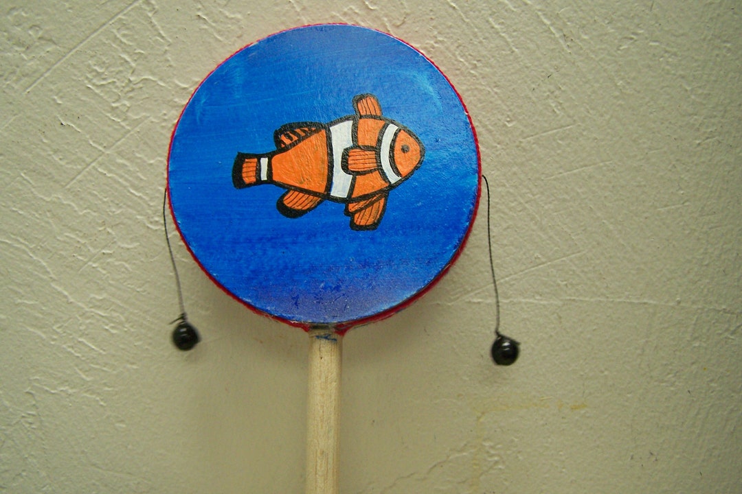 Folk Art Hand Painted Hand Drum - Clownfish - Made in Peru - Etsy
