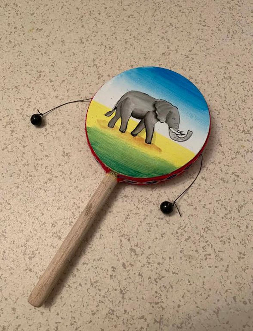 Folk Art Hand Painted Hand Drum - Elephant - Made in Peru - Etsy