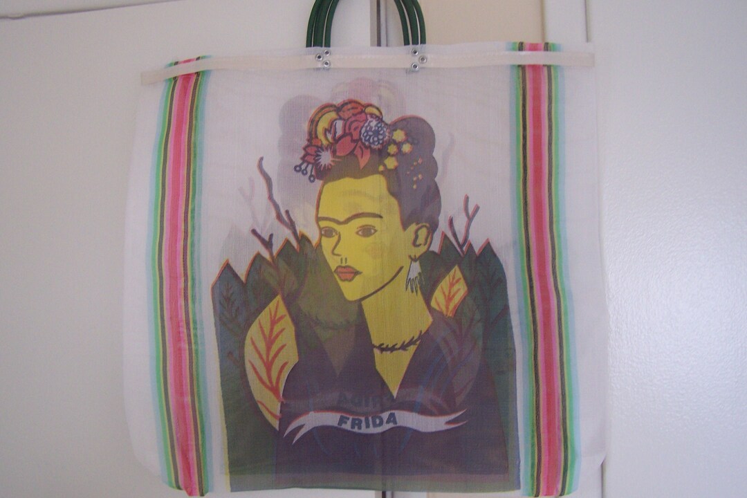 FRIDA! Mexican Plastic Mesh Shopping Bag, Frida Kahlo - RANDOM COLORS ...