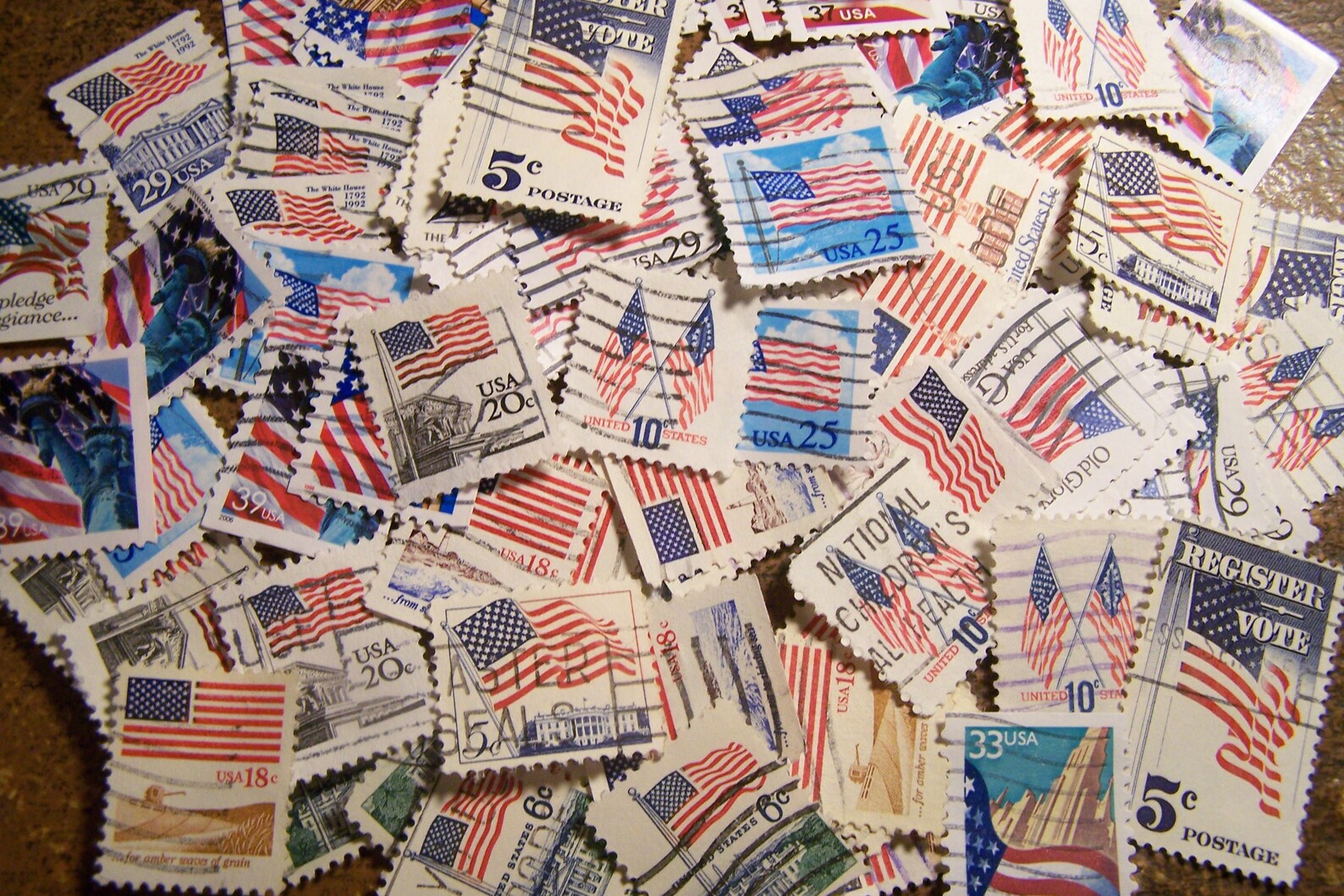 Lot of 100 American Flag Postage Stamps United States - Etsy