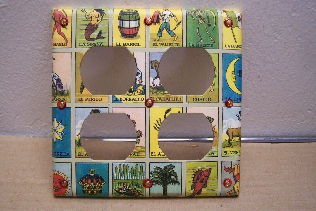 Double Outlet Cover Mexican Loteria Images - Etsy