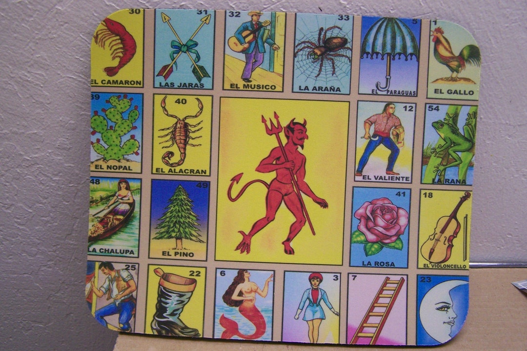 Mousepad Mexican Loteria El Diablo, Devil - Etsy