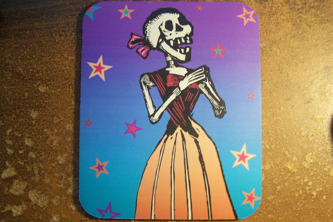 Mousepad - Day of the Dead Skeleton Female Singer - Etsy