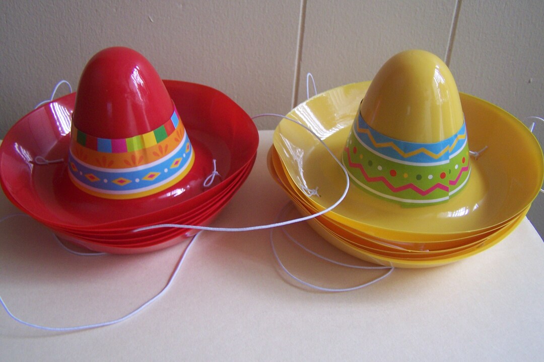 Chihuahua-sized Plastic Mexican Sombrero Lot of 12 Pieces - Mexico - Etsy