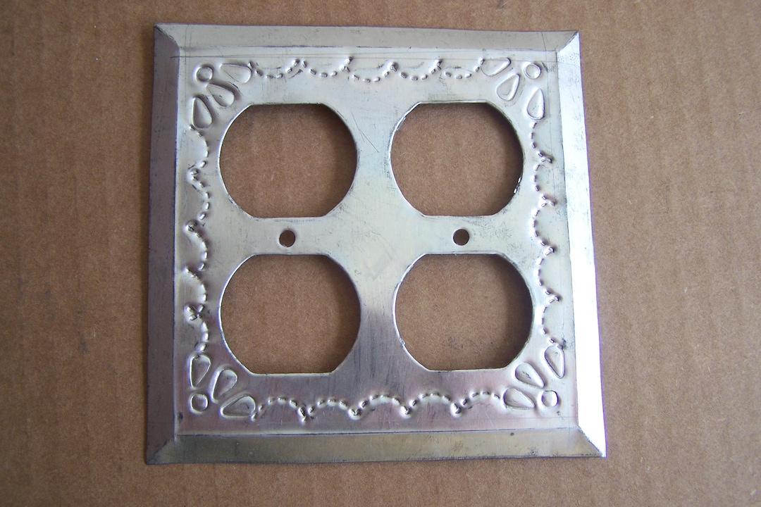 Tin Quadruple Outlet Plate, Type 1 - Hand-punched in Mexico - Etsy