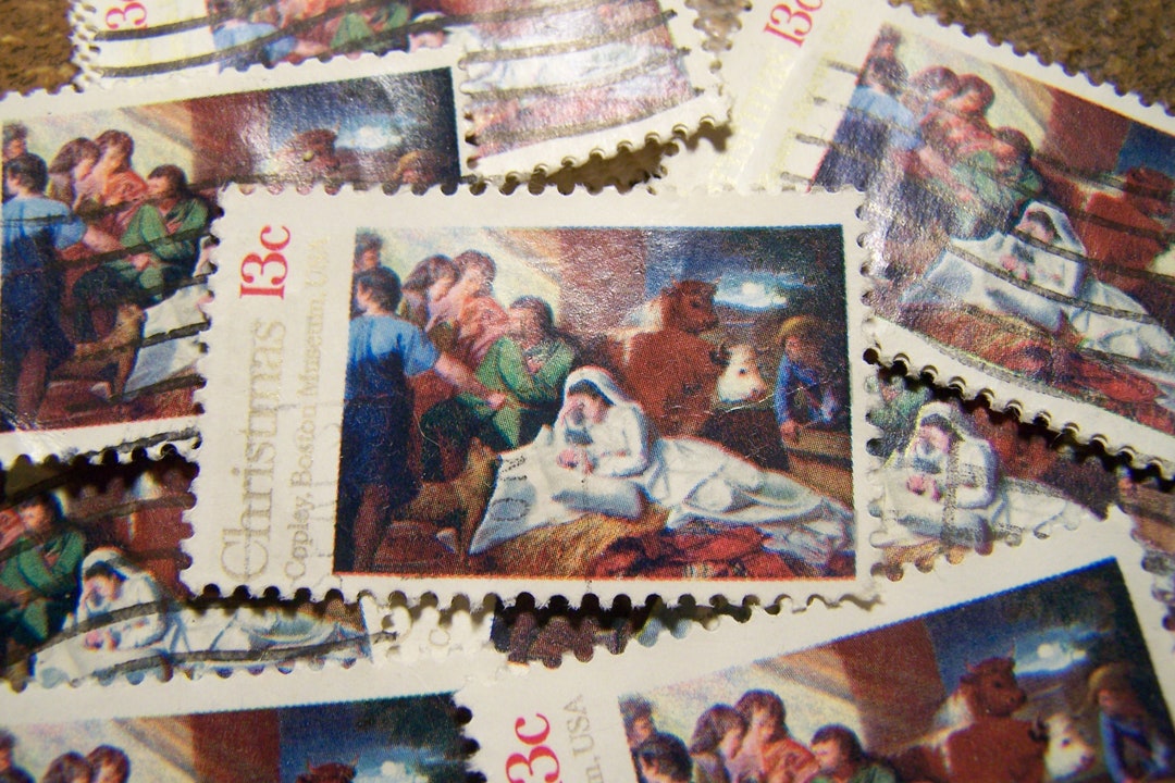 Nativity Scene Stamp Lot of 100 Used Christmas Postage Stamps - United ...