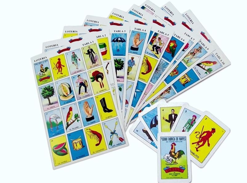 10 Board Traditional Original Mexican Loteria Bingo Game Don Clemente